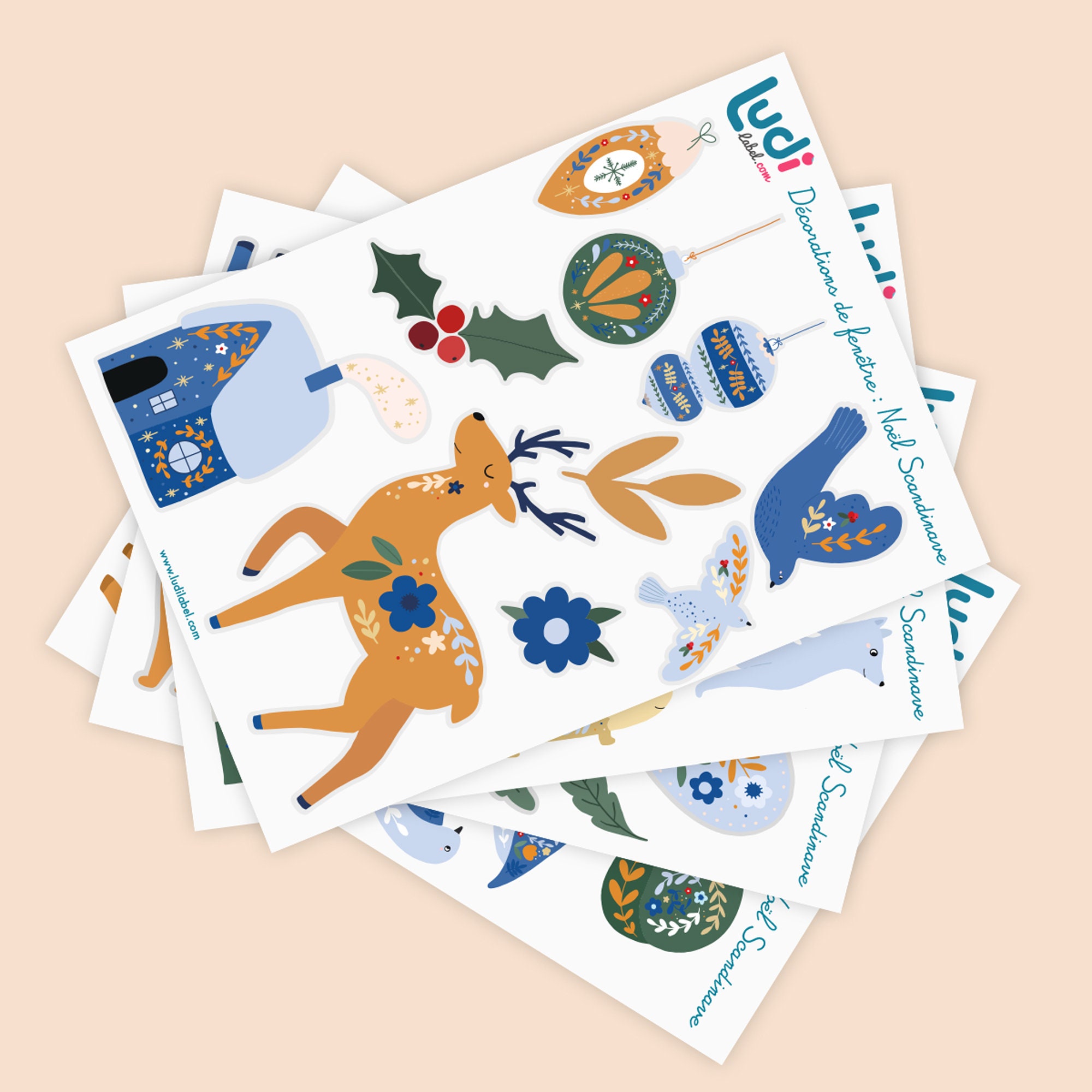 Christmas Window Stickers, Reusable and Repositionable Electrostatic ...