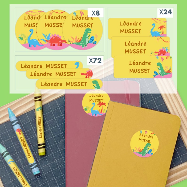 Back to School First Name Labels: Personalized Name PACK (nominettes ...