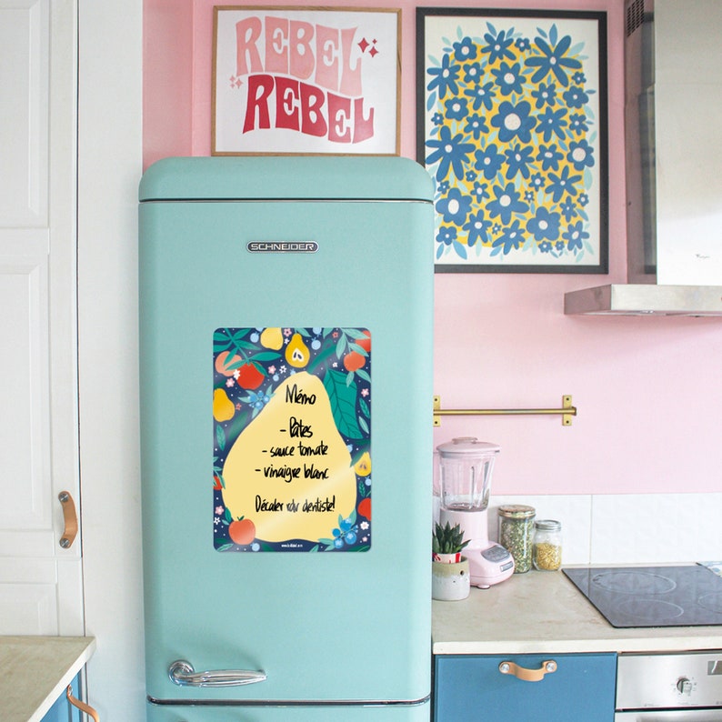 Poster Fridge Memo Reminder Decorative Magnetic Erasable A3 or A4 for ...