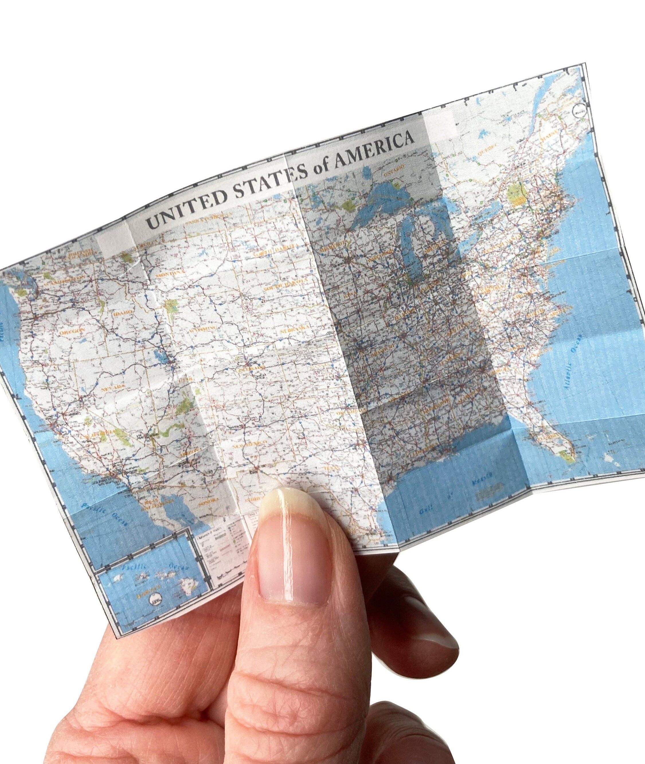 United States Highway Map for Dollhouse Road Map of USA - Etsy