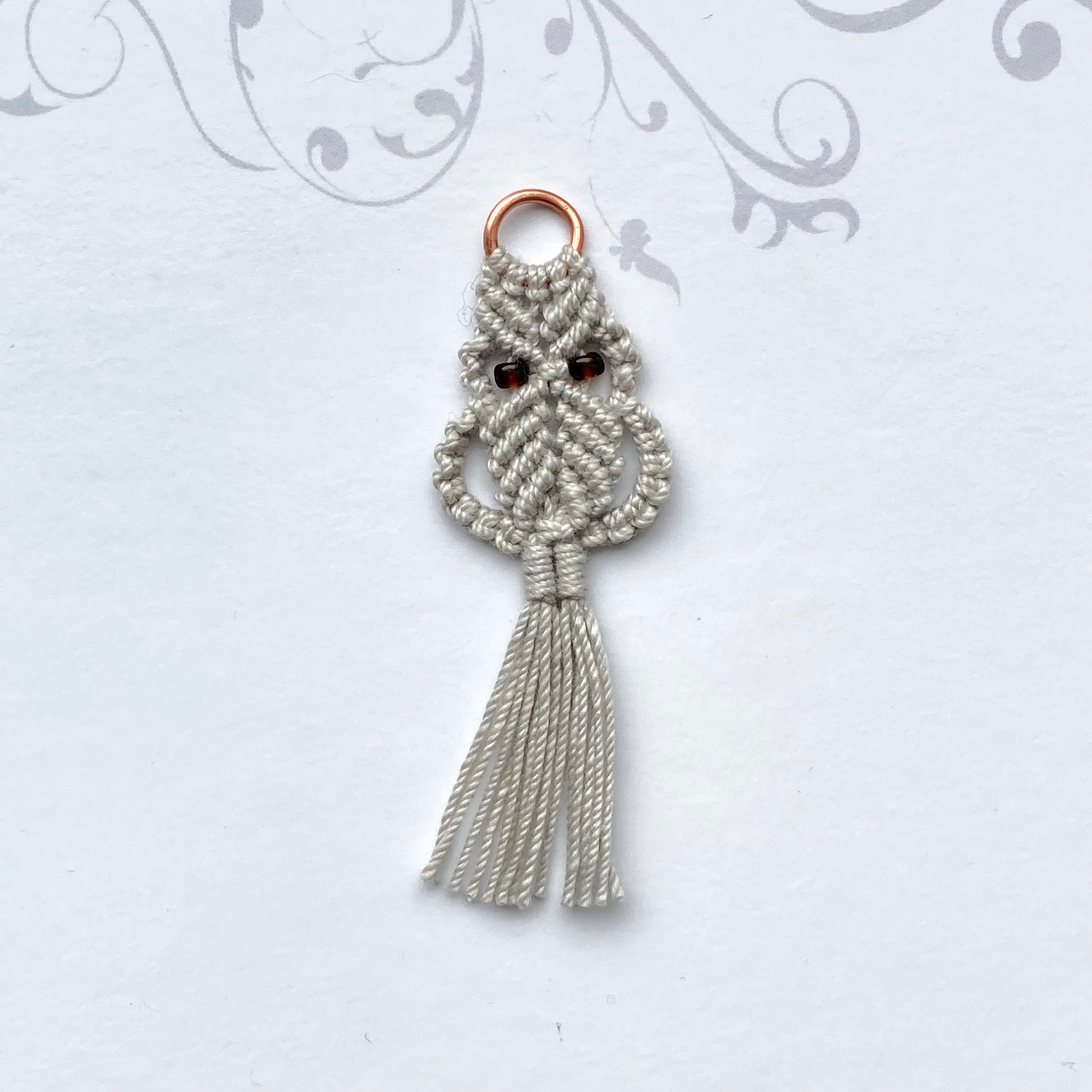 Miniature Macrame Owl: Handcrafted Dollhouse Decor - Etsy