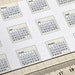 Printable (pdf) Miniature Wall Calendar for Dollhouse, Instant Download ...