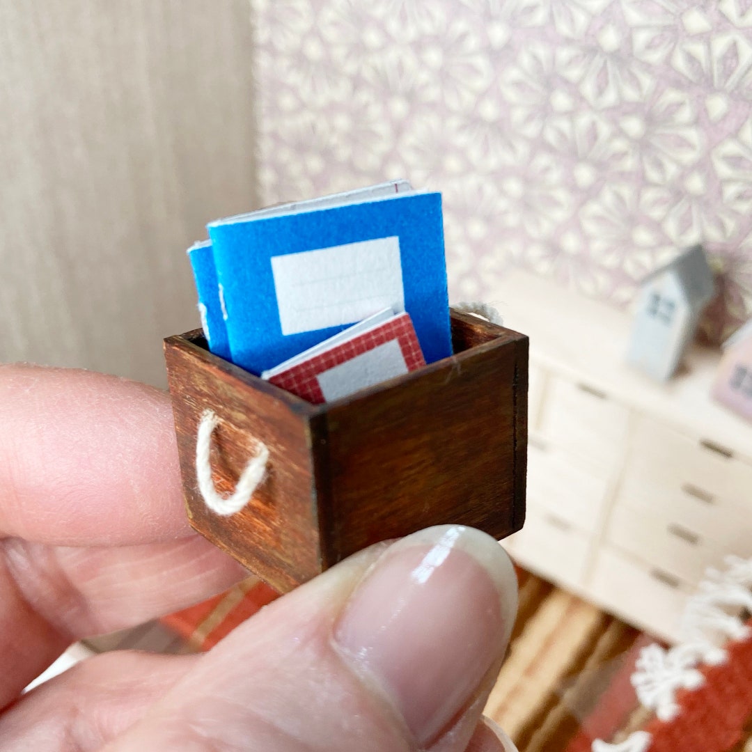Miniature Notebooks for Dollhouse, Miniature Notebook, Dollhouse Scale ...