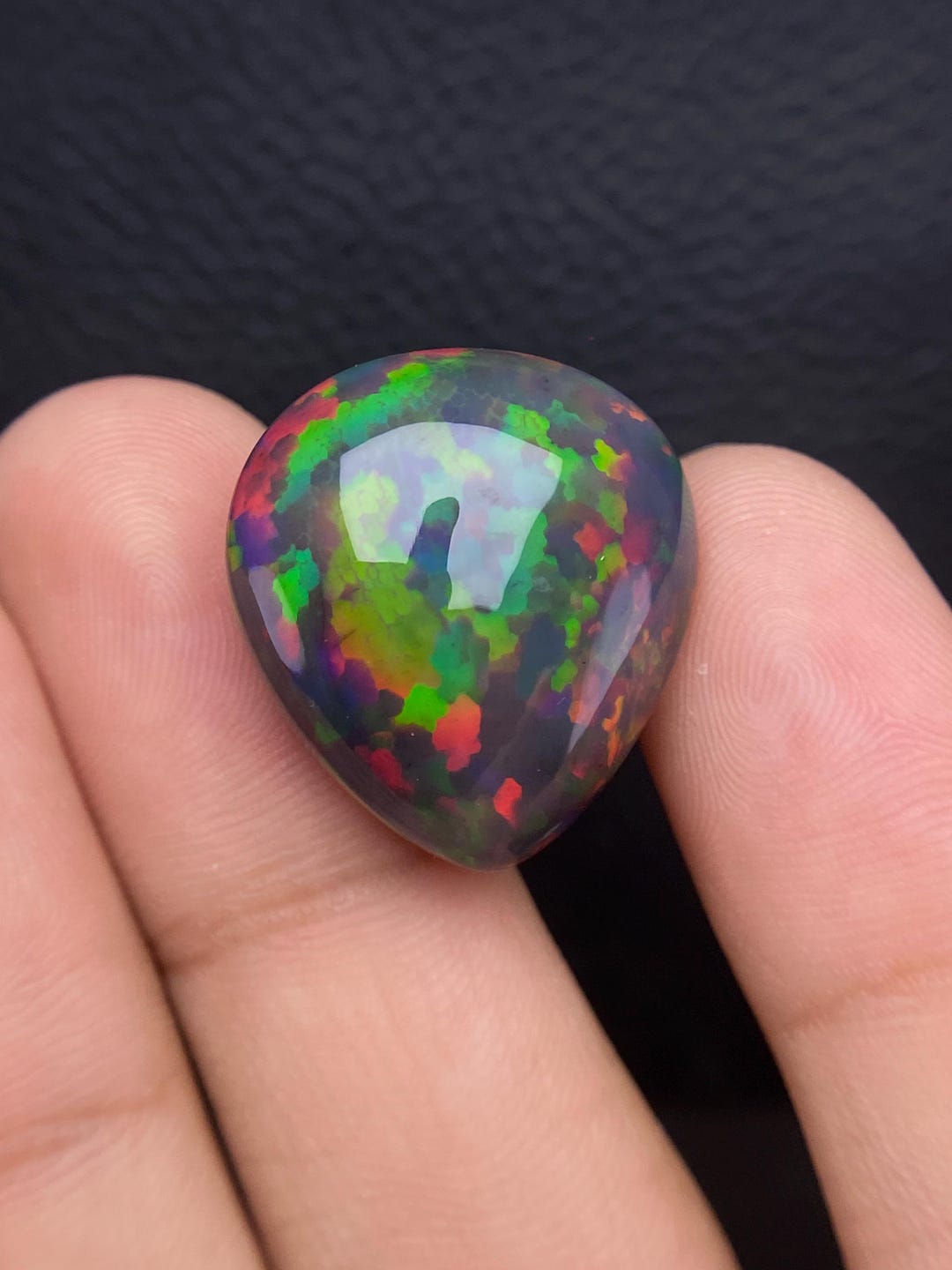 Natural Black Opal – Full Spectrum Rainbow Fire | Rare Triangular ...