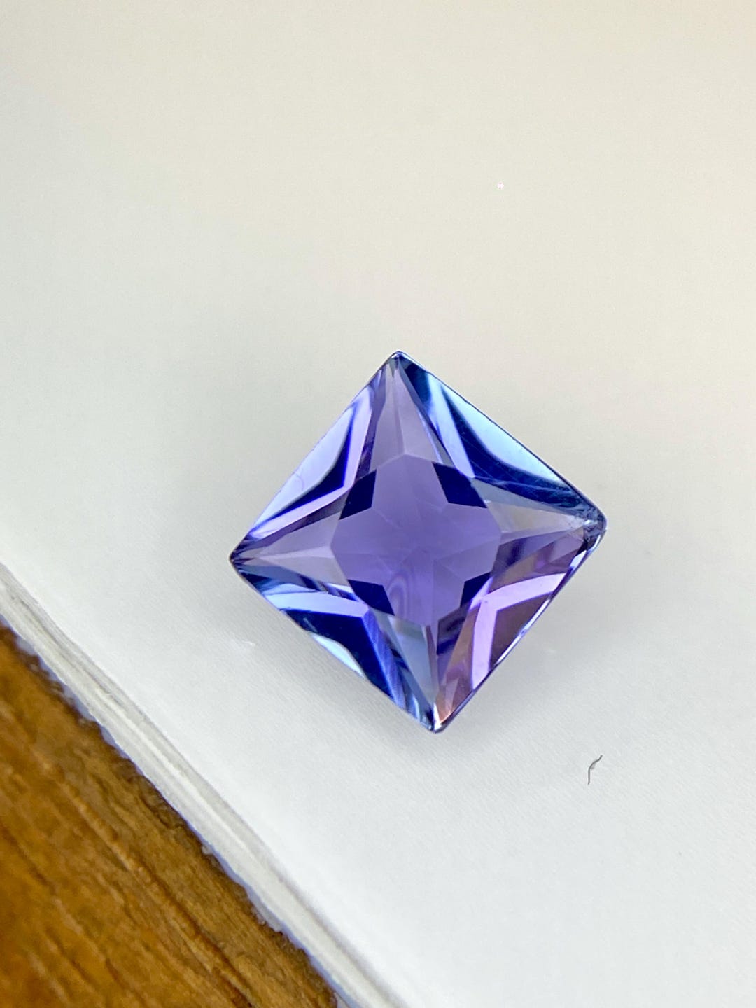 Very Rare Unheated Blue Color Natural Tanzanite Princess Cut Faceted ...