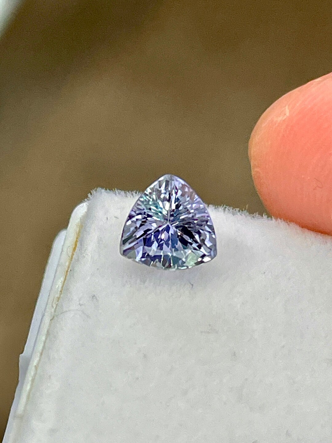 Mermaid Color Natural Tanzanite Trillion Cut Loose Gemstones Weight 0. ...