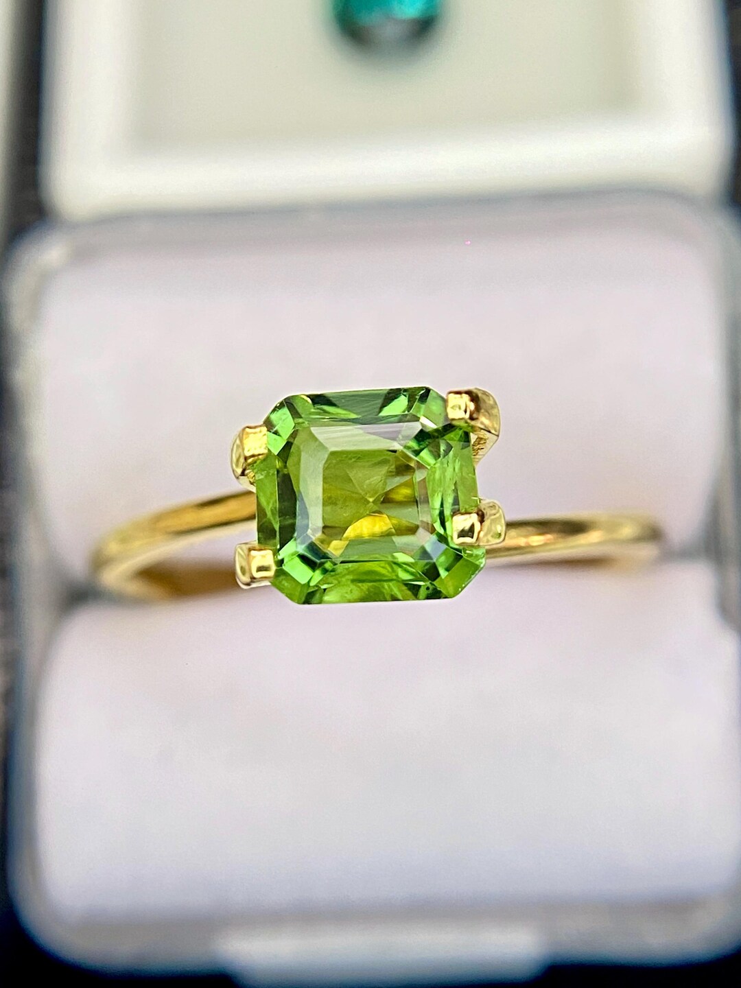 Asher Cut Natural Apple Green Tourmaline Faceted Loose Gemstone Weight ...