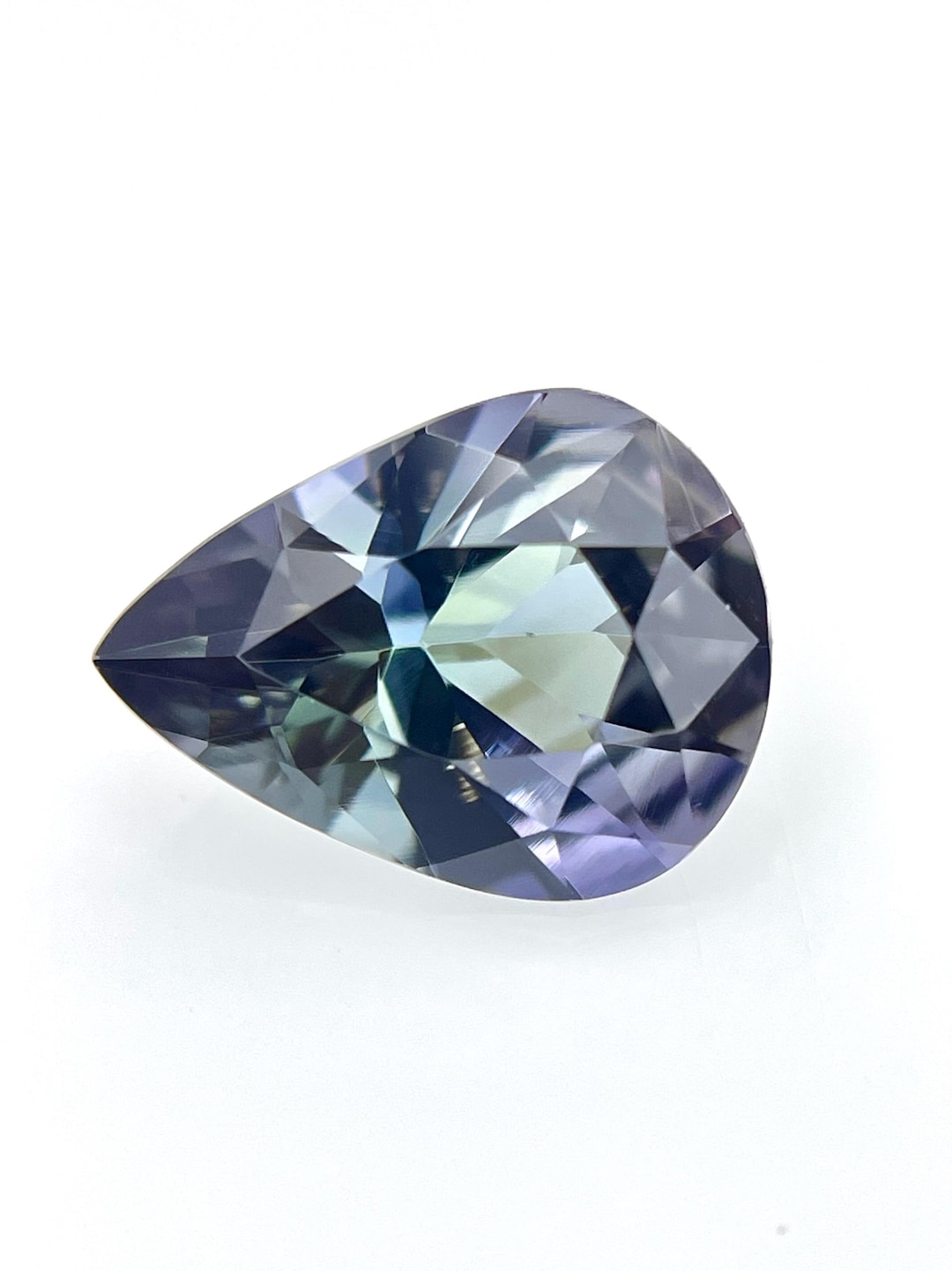 Mermaid Color Natural Tanzanite 10.5x8 Mm Pear Cut Faceted Loose ...