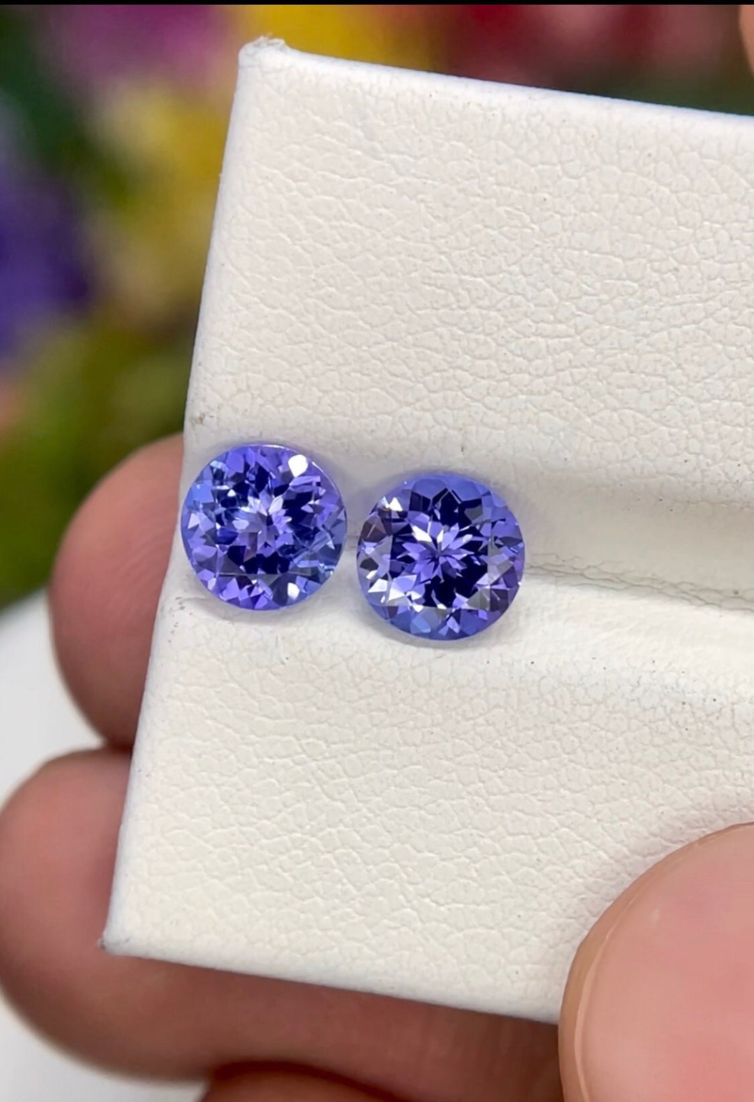 Beautiful Round Pair Perfect for Making Jewellery Tanzanite 1.80 Cts 6 ...