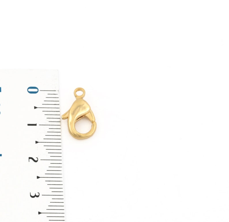 15mm 24k Shiny Gold Plated Parrot Clasp, Lobster Claw Clasp, Necklace ...