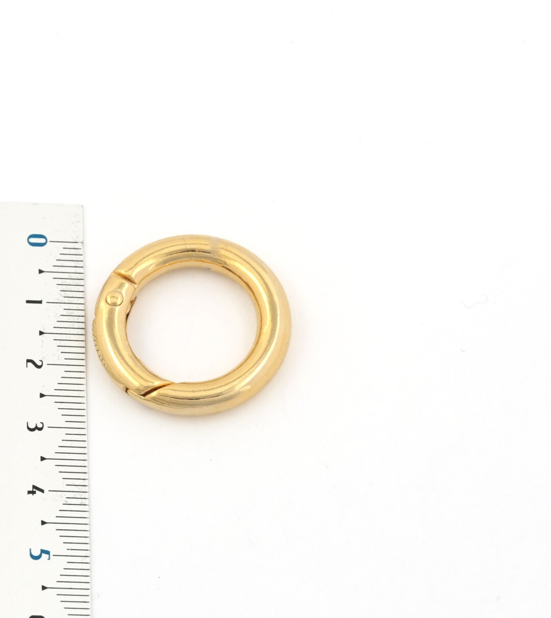 28mm 24k Shiny Gold Plated Spring Gate Rings, Gold Plated Spring Clasp ...
