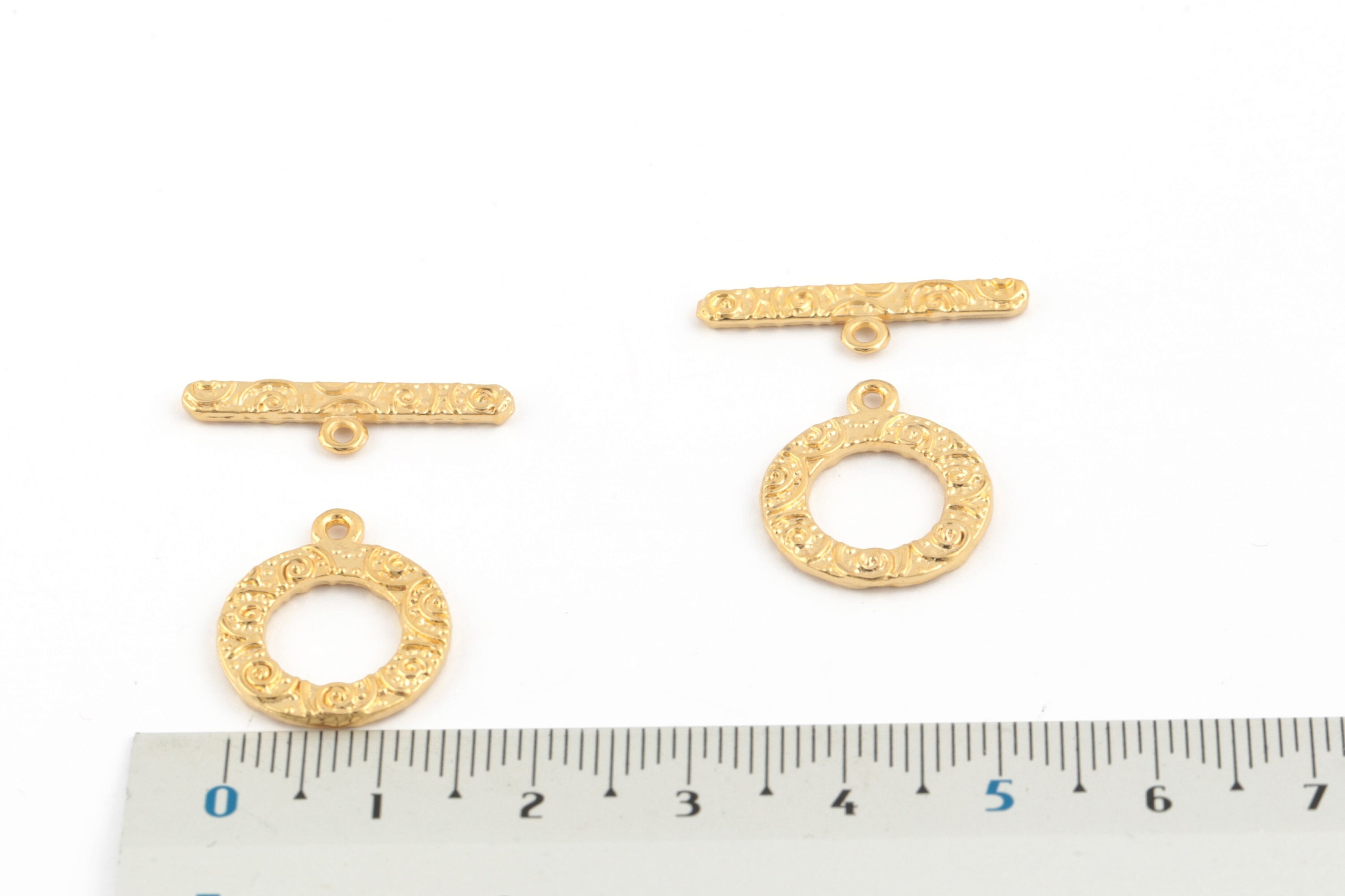 24k Gold Plated Toggle Clasps, T Bar Lock, Ring T Bar Fasteners, Toggle ...