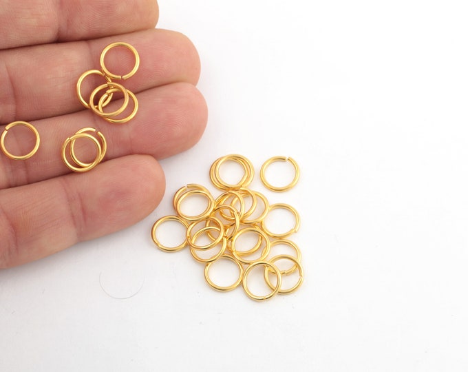 Gold Jump Rings/chain Links 0.9mmx8mm Gold Tone Metal Open Jumpring ...