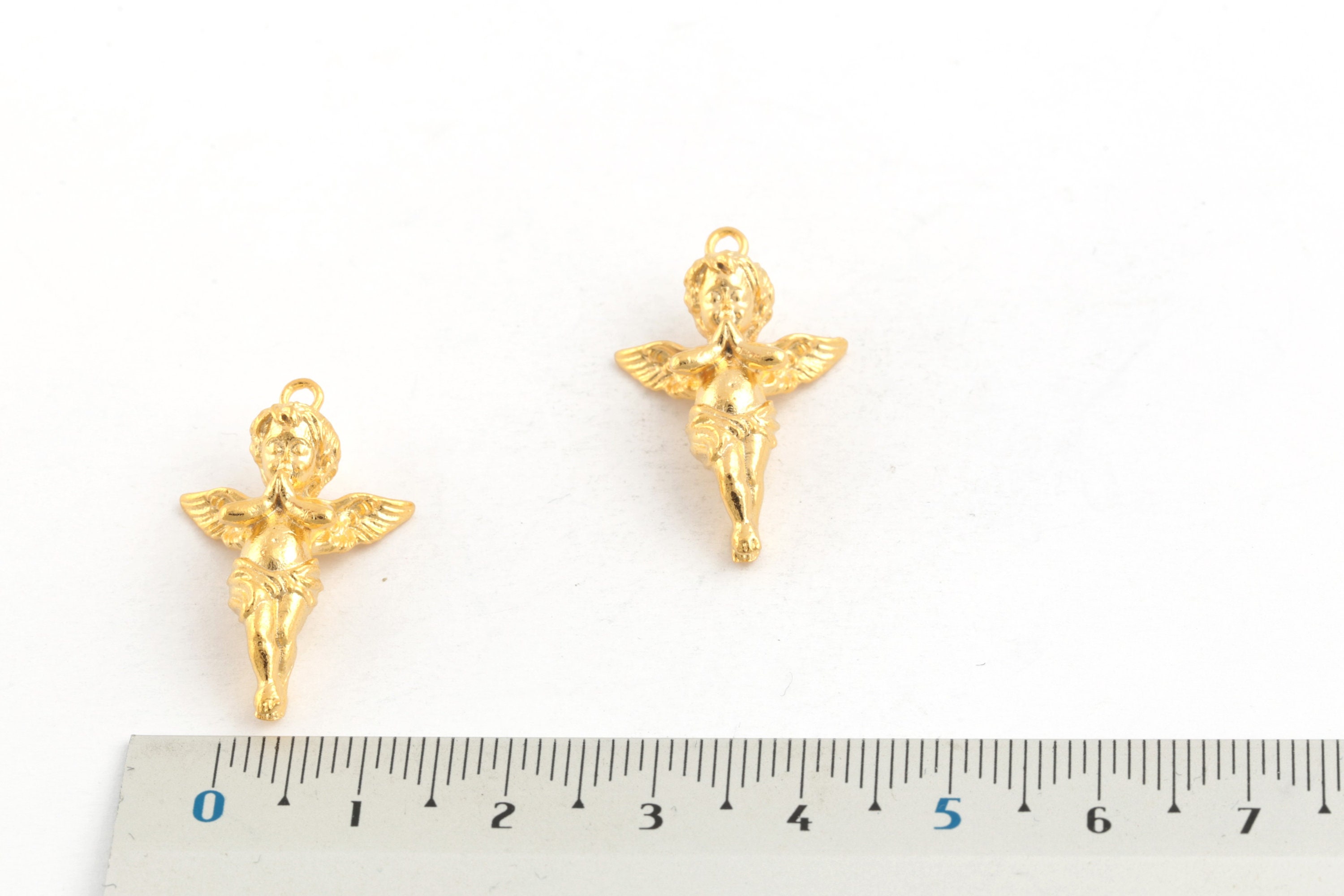 24k Gold Plated Baby Angel Charm, Angel Pendant, Gold Plated Angel ...