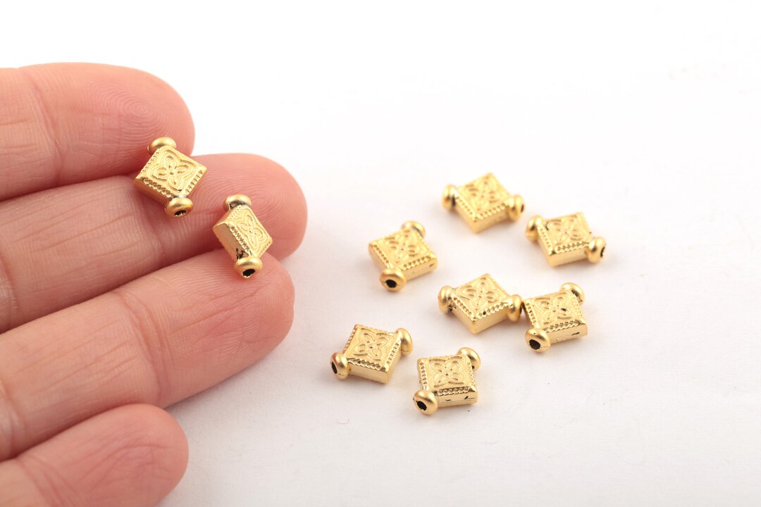Matt Gold Plated Triangle Beads, Triangle Spacer Beads, Triangle ...