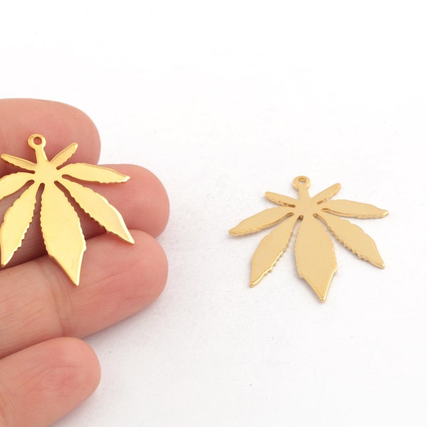 Pot Leaf Pendant - Etsy