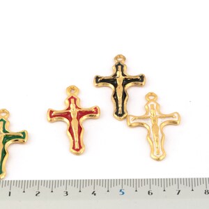 24k Gold Plated Jesus Cross Charms, Religious Pendant, Religious ...