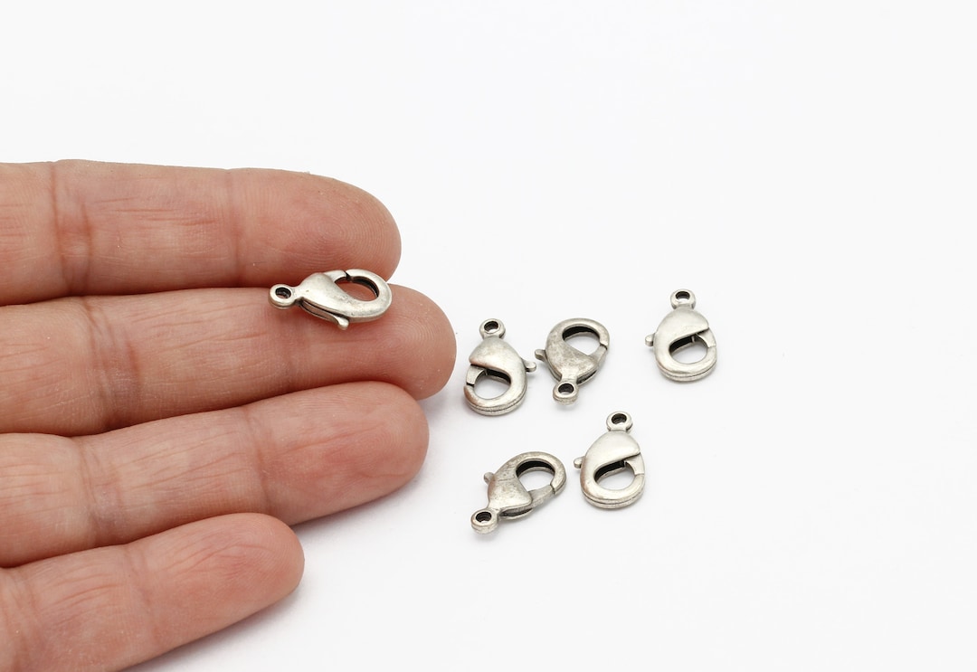 15mm Antique Silver Parrot Clasp, Lobster Claw Clasp, Necklace and ...