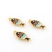 24k Shiny Gold Plated Fish Charms, Enamel Fish Pendant, Colored Animal ...