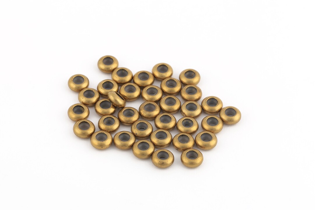 Sliding Adjustable Rubber Stopper Beads, Raw Brass Rubber Stopper, Raw ...