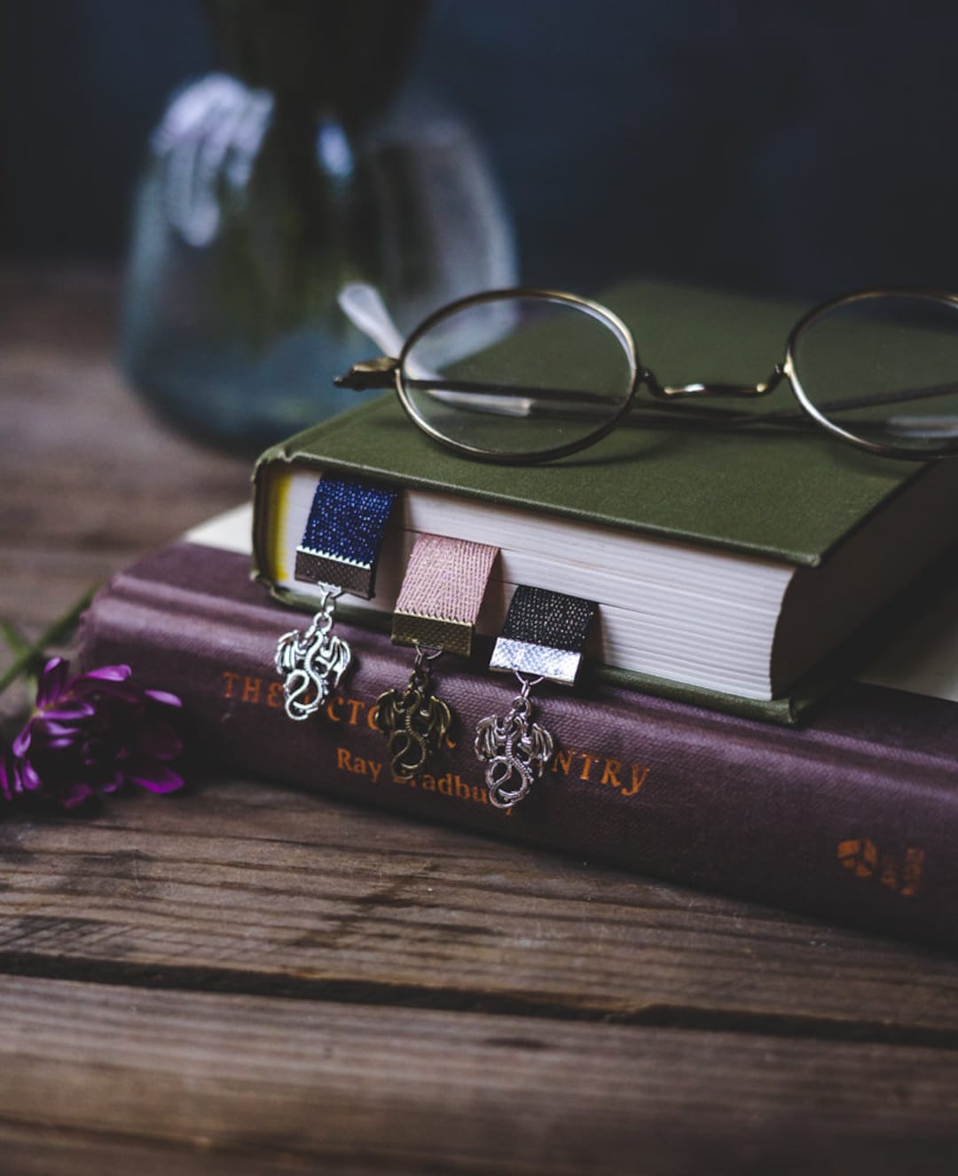 Book Dragon, Ribbon Bookmark, Bookmark, Charmed Bookmark, Book ...