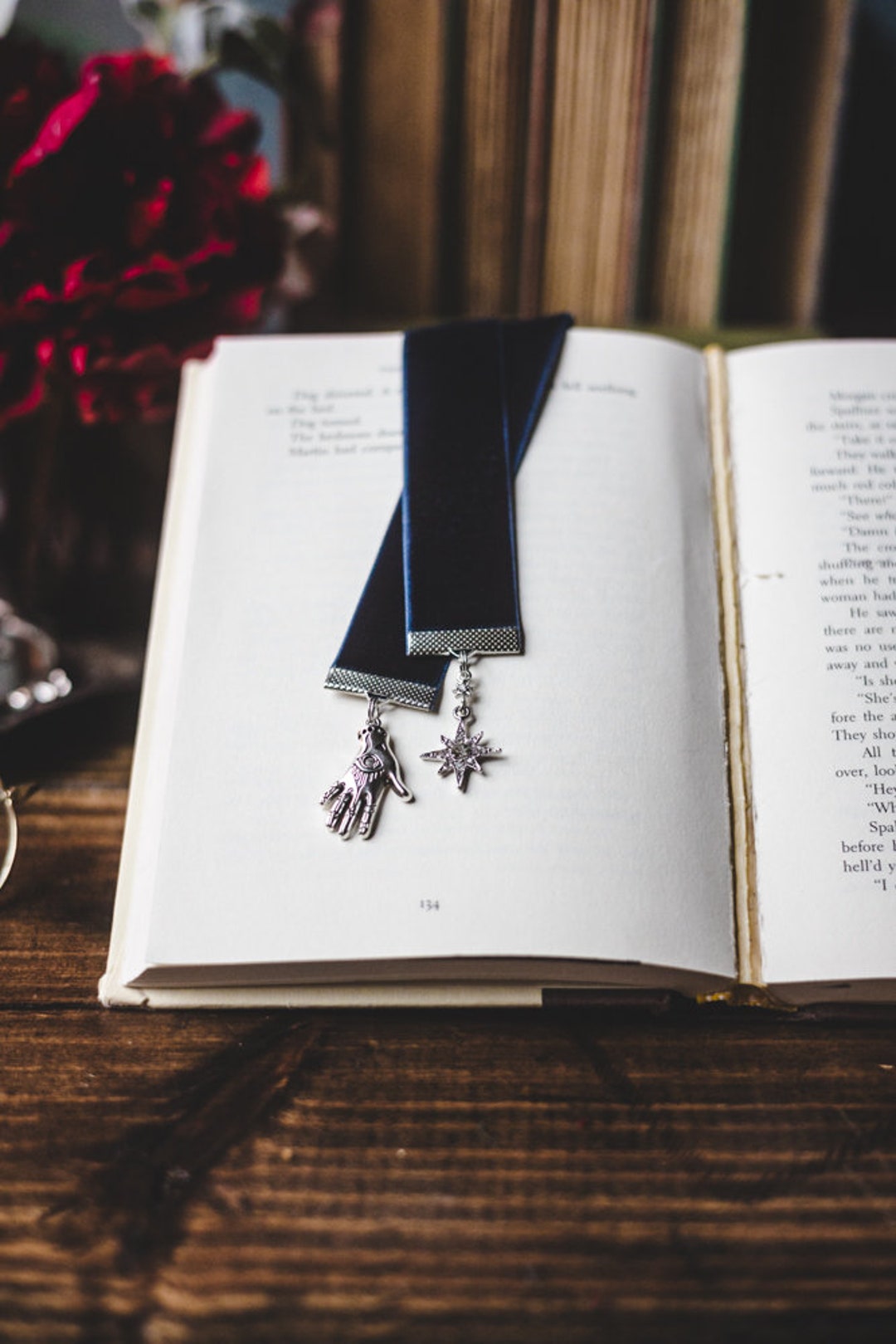 Feyre, Dark Blue Velvet Ribbon Bookmark Bookish Gift, Booklover Gift ...