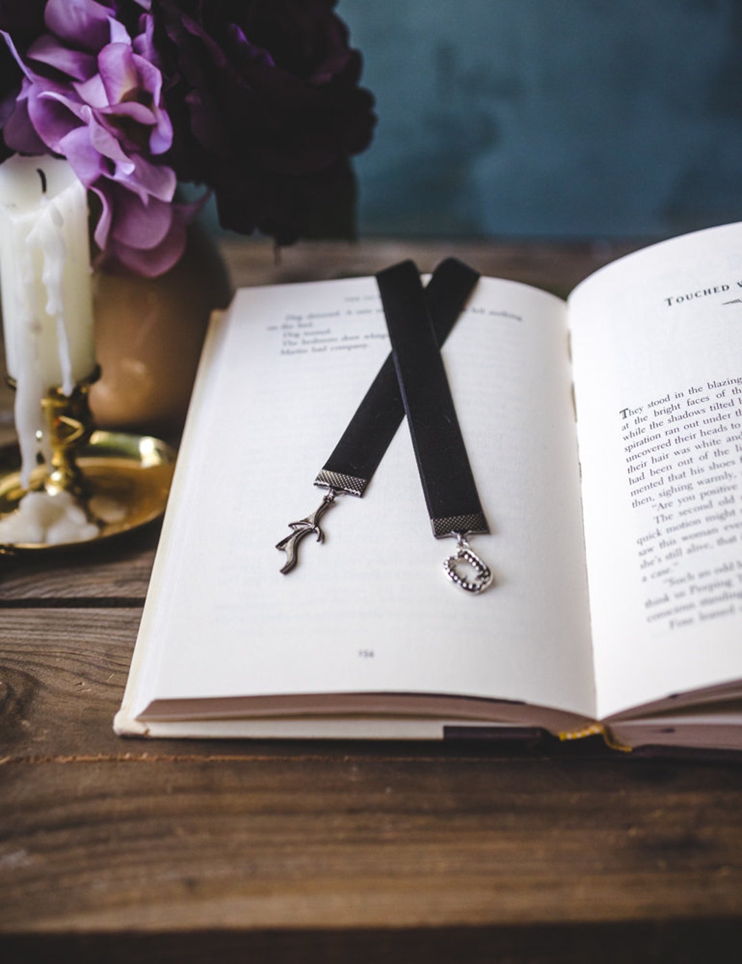 Vampire, Black Velvet Ribbon Bookmark, Book Lover Gift, Reader Gift ...