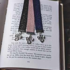 Book Dragon, Ribbon Bookmark, Bookmark, Charmed Bookmark, Book ...