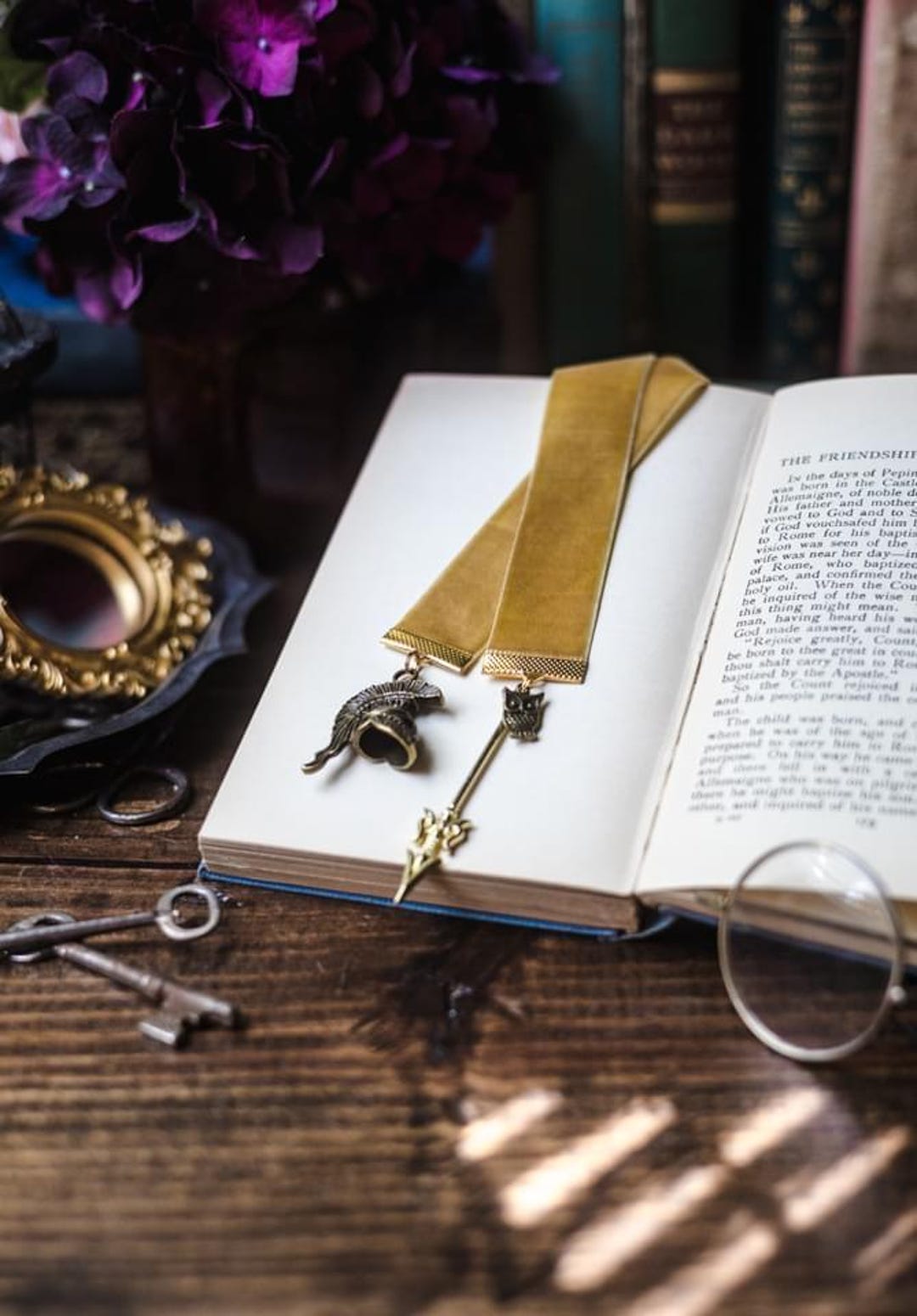 Athena Goddes of War Gold Velvet Ribbon Bookmark, Greek Mythology ...