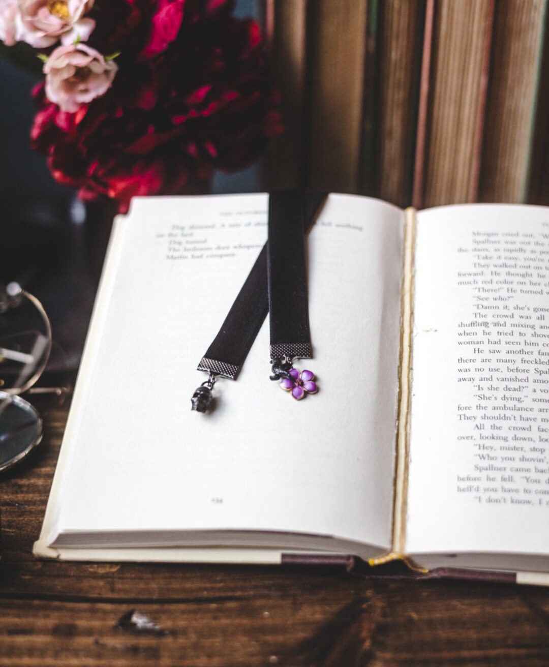 Belladonna, Black Velvet Ribbon Bookmark, Signa Farrow, Death, Little ...