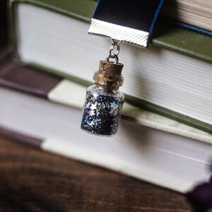 Stardust, Dark Blue Velvet Ribbon Bookmark, Celestial Inspired Bookmark ...
