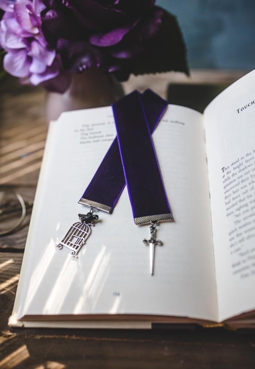 Inej, Dark Purple Velvet Ribbon Bookmark, Bookish Gift, Lover Gift ...