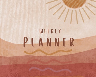Weekly Planner Printable Minimalist Weekly Scheduleoffice - Etsy