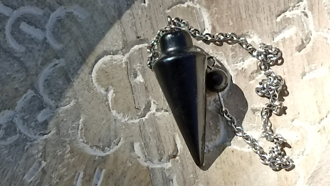 Black Obsidian Conical Pendulum, Natural Stone Dowsing - Etsy
