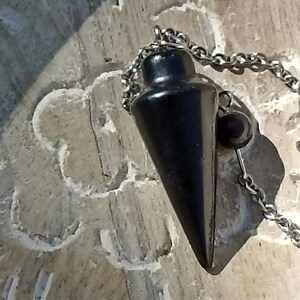 Black Obsidian Conical Pendulum, Natural Stone Dowsing - Etsy
