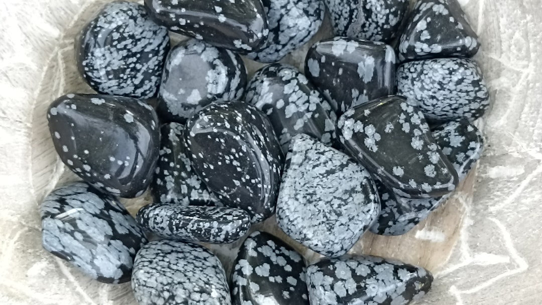 Snowflake Obsidian Tumbled Stone A+ 20-30mm - Etsy