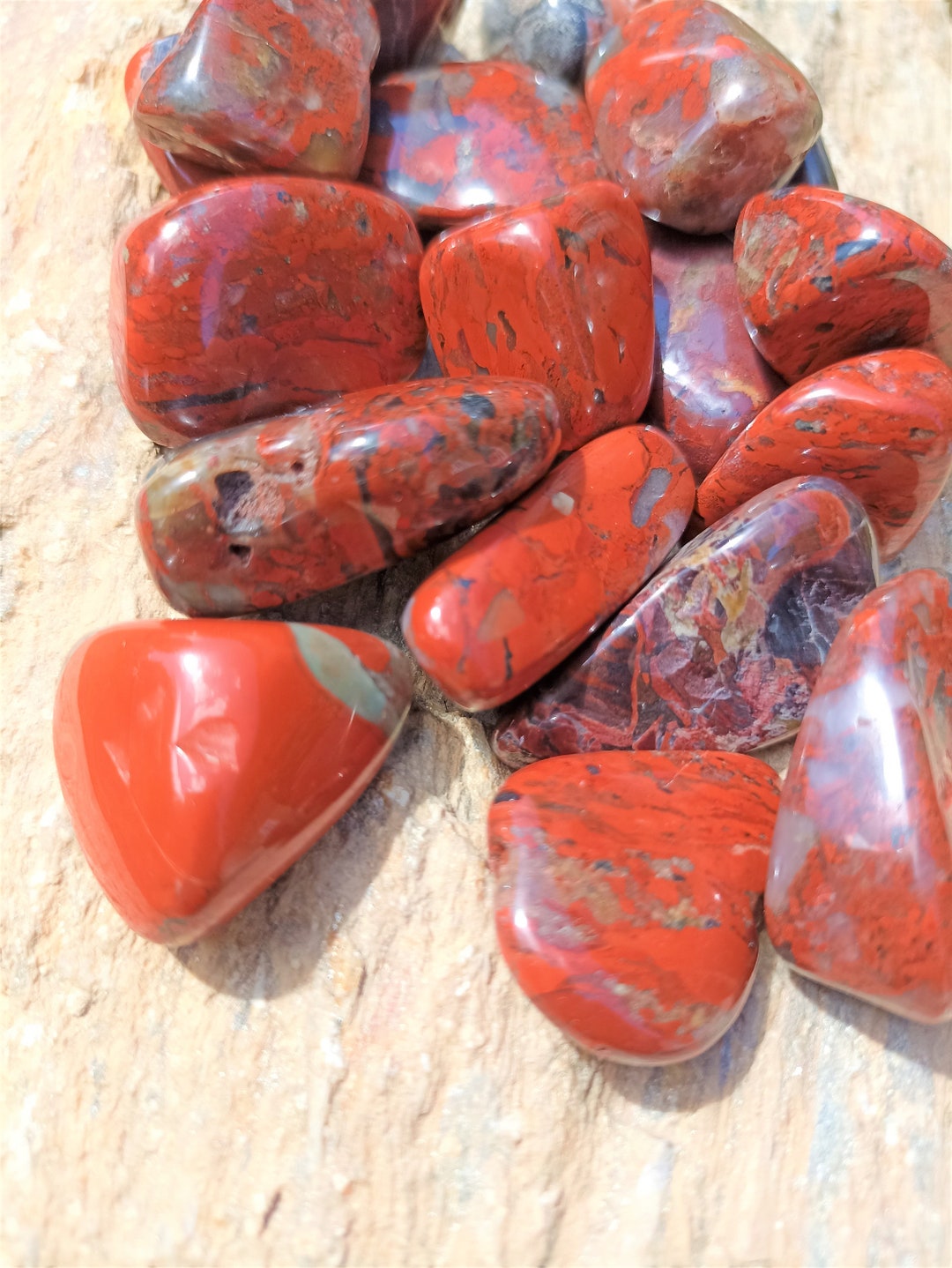 Stone Rolled From Jasper Breschia, Lithotherapy, Brecciated Jasper - Etsy