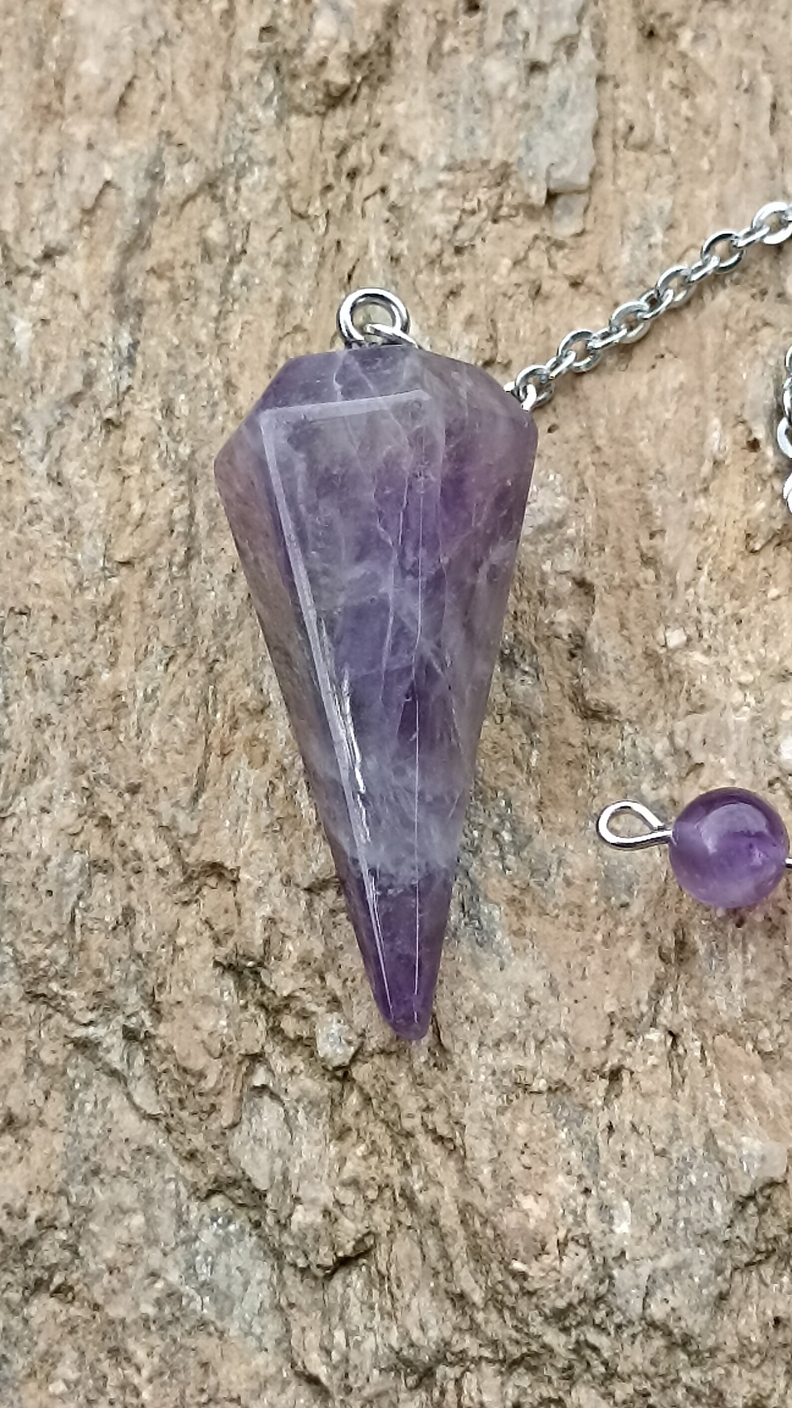 Amethyst Conical Pendulum, Natural Stone Dowsing - Etsy