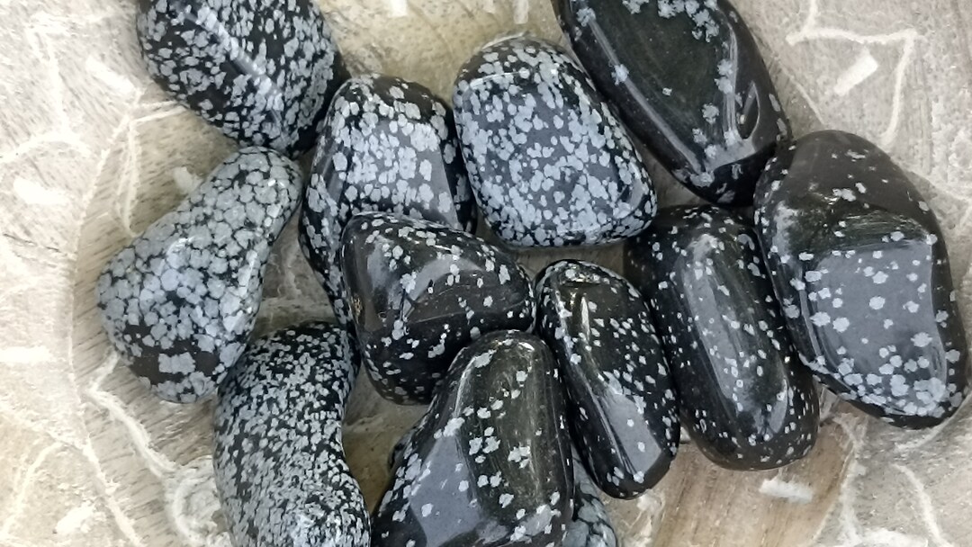 Snowflake Obsidian Tumbled Stone A+ 30-40mm - Etsy