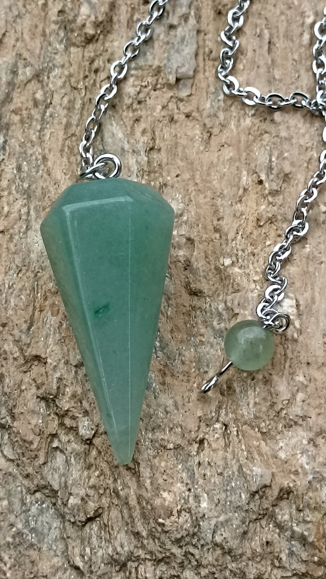 Green Aventurine Conical Pendulum, Natural Stone Dowsing - Etsy