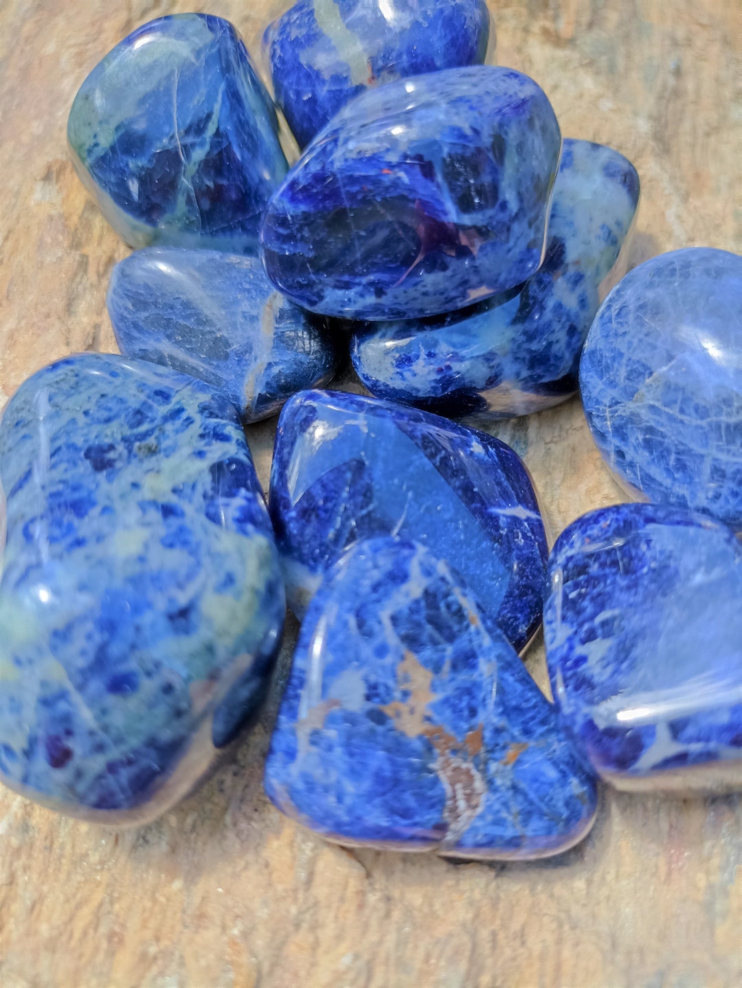 Rolled Stone of Sodalite 'AB', Lithotherapy - Etsy