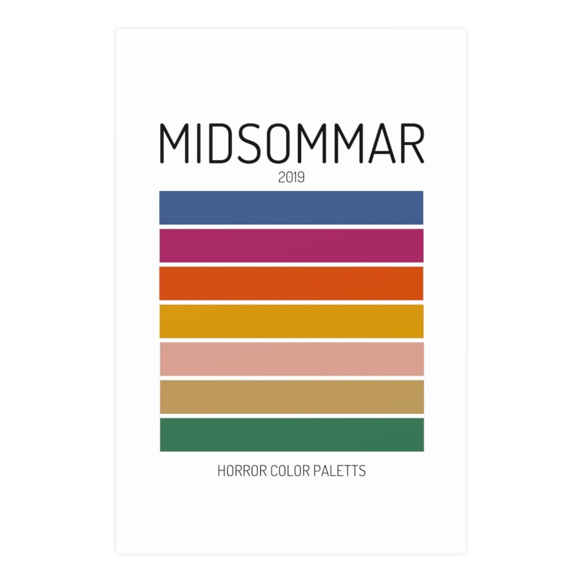 Midsommar Horror Color Palette High Quality Poster - Etsy