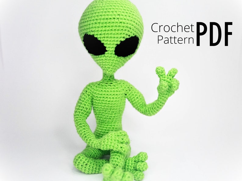 Crochet Pattern Grey Alien Amigurumi PDF Pattern Unique - Etsy