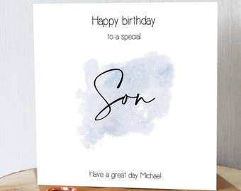 Special Son Birthday Card - Etsy