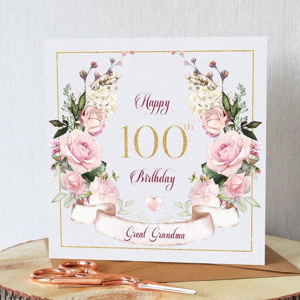 100th Birthday Card - Etsy