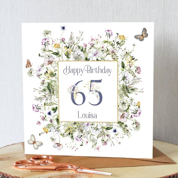 65th Birthday Card - Etsy