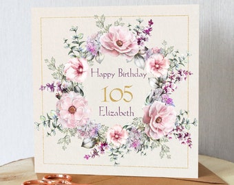 105th Birthday Card - Etsy
