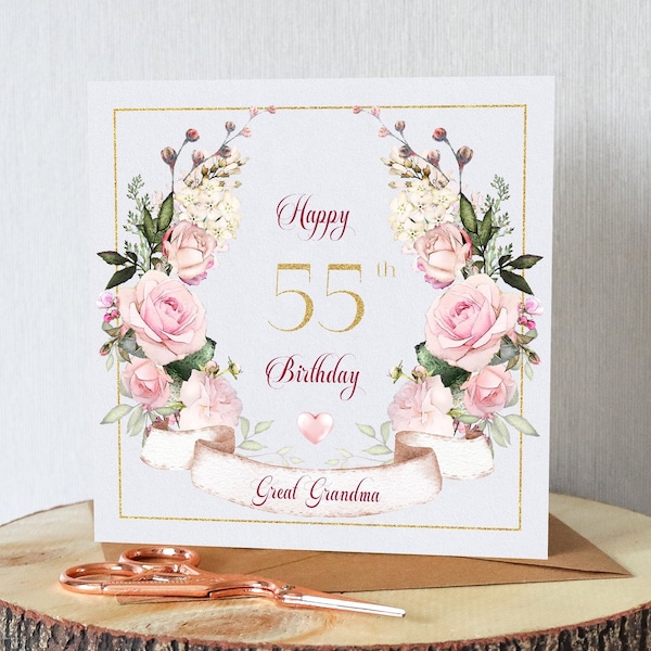 55th Birthday Card for Women - Etsy