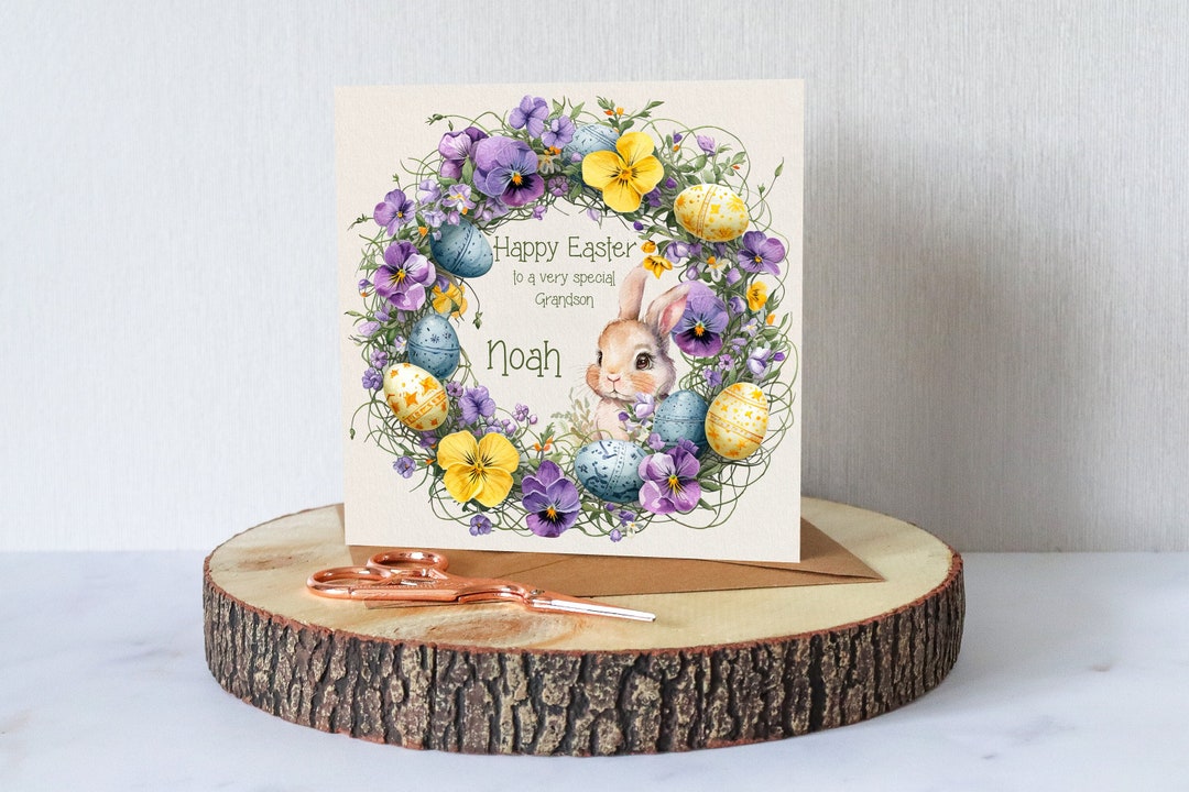 Personalised Easter Card. Very Pretty. Suitable Any Age. Add Name ...