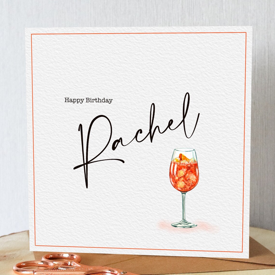 Cocktail Birthday Card for Her. Aperol Cocktail. Personalised. - Etsy UK